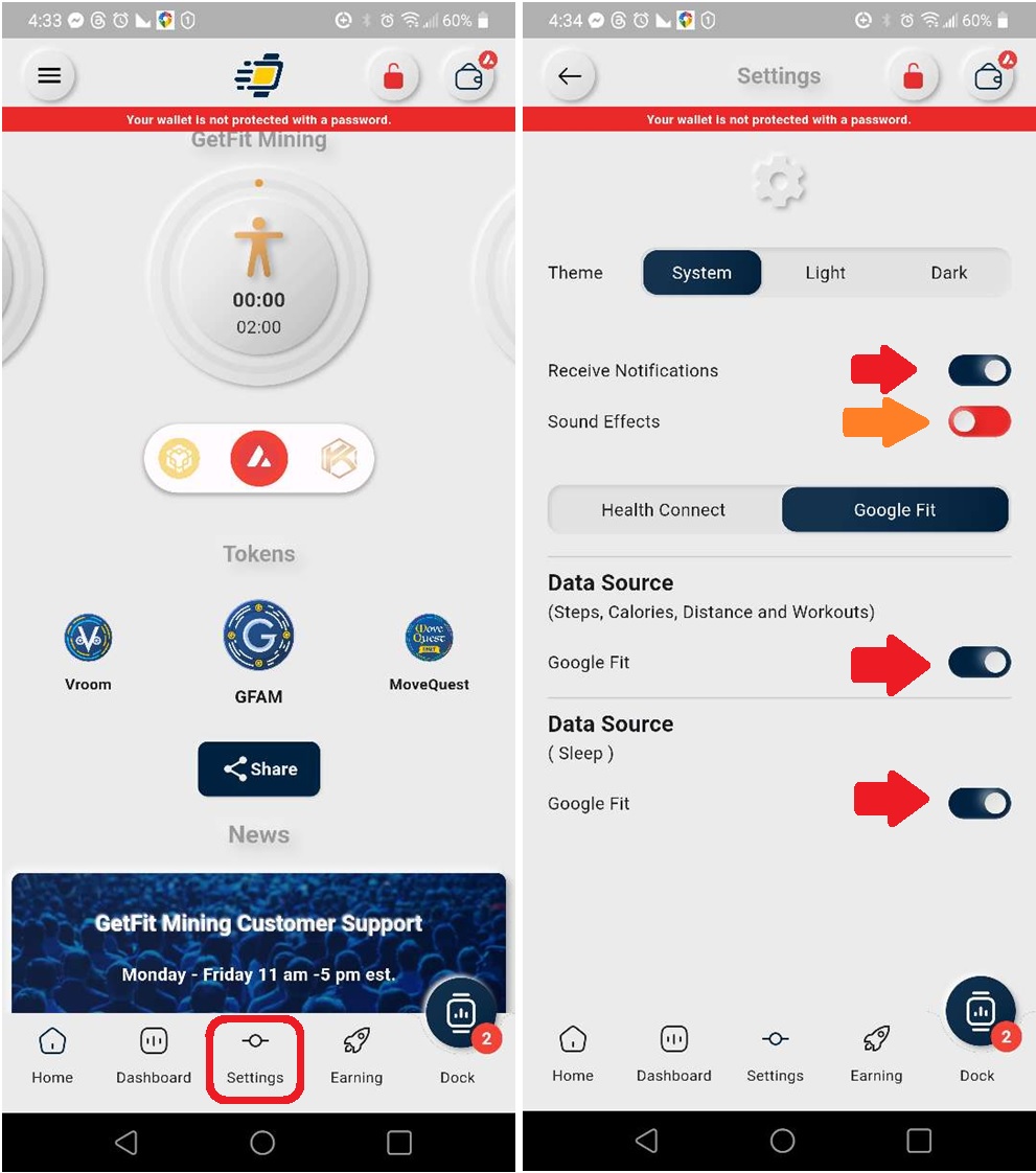 How To Setup Your GetFit Mining and Health Apps!